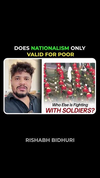 Does Nationalism Valid Only For Poor Rishabh Bidhuri Youtube