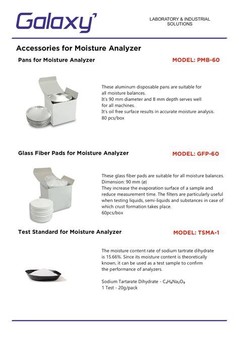 Pans For Moisture Analyzer Galaxy Lab Balance Lab Equipment Lab Instruments Industrial