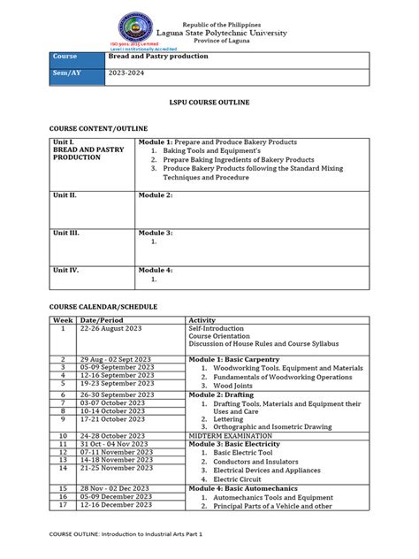 Bpp Course Outline Pdf Electricity Electrical Engineering