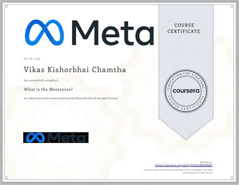 Vikas Chamtha On Linkedin Connections Metaverse Lifelonglearner Coursera Digitalworld Avatar