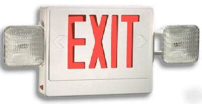 Combo Led Exit Sign Emergency Light Case Of 6