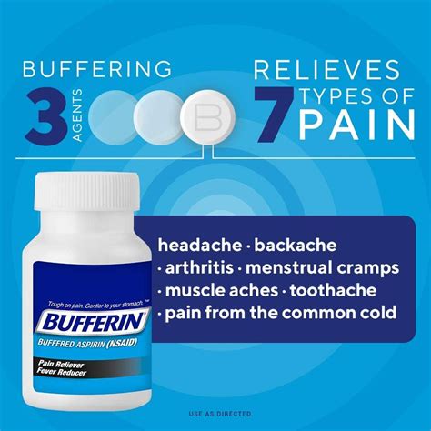 Bufferin Aspirin 325mg Coated Tablets 130 Count Pain Reliever