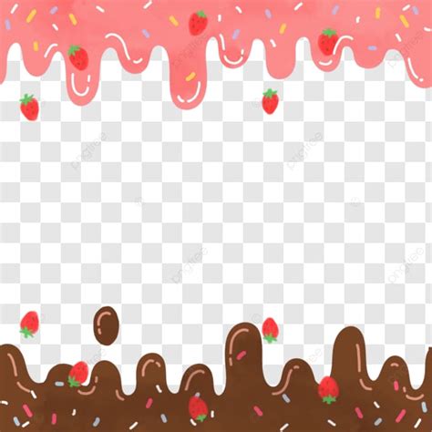 녹은 딸기 초콜릿과 스프링클 벡터 달콤한 초콜릿 벡터 Png 일러스트 및 Psd 이미지 무료 다운로드 Pngtree
