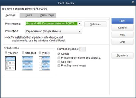 How To Print A Check With QuickBooks Dummies