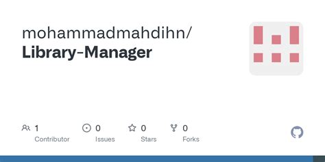Github Mohammadmahdihnlibrary Manager