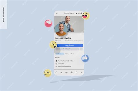 Premium Psd Phone Facebook Interface Mockup Front View