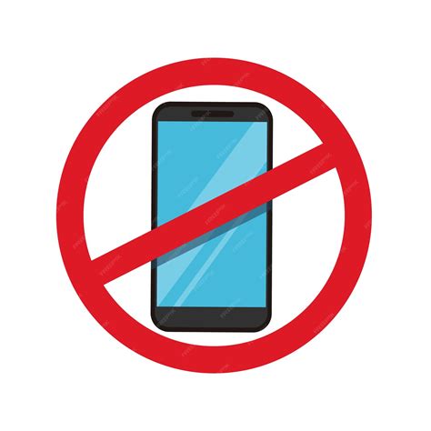 Signo De Prohibición De Teléfono Ilustración De Vector De Icono De