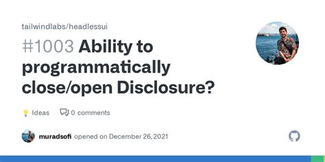 Ability To Programmatically Closeopen Disclosure · Tailwindlabs