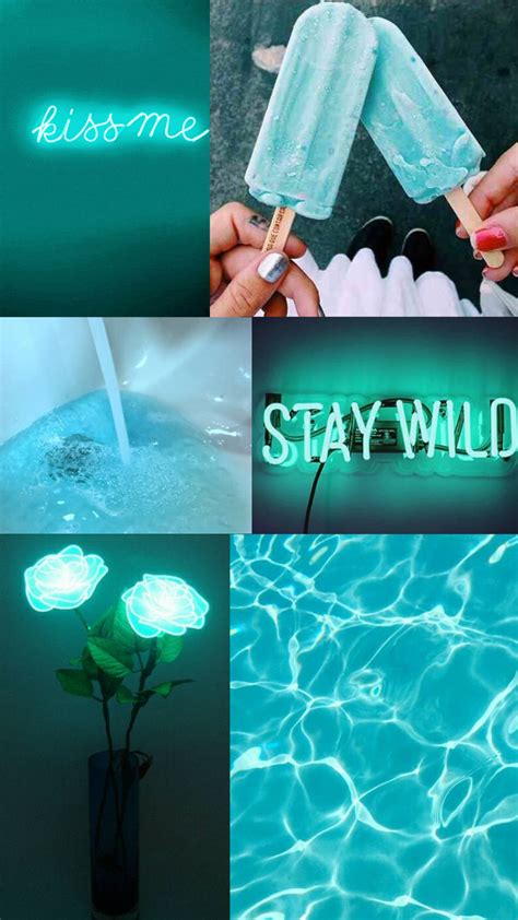 Download Refreshing Photomontage Blue Aesthetic Tumblr Wallpaper