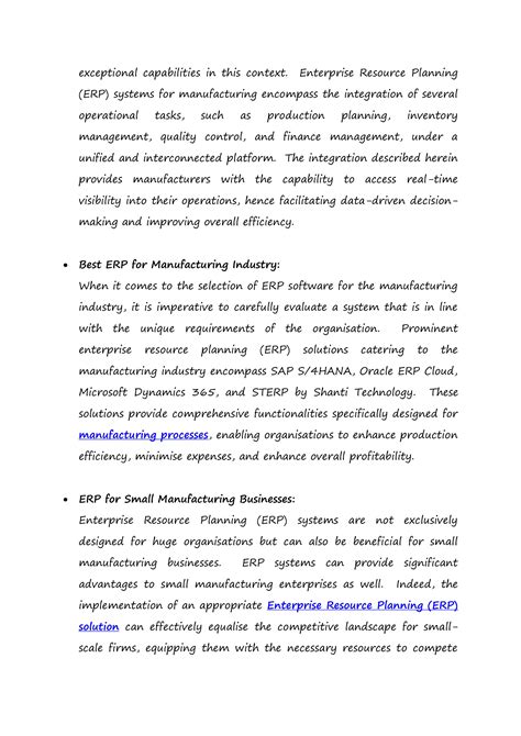 Overcoming Common Challenges In Erp Implementation For Manufacturing Pdf