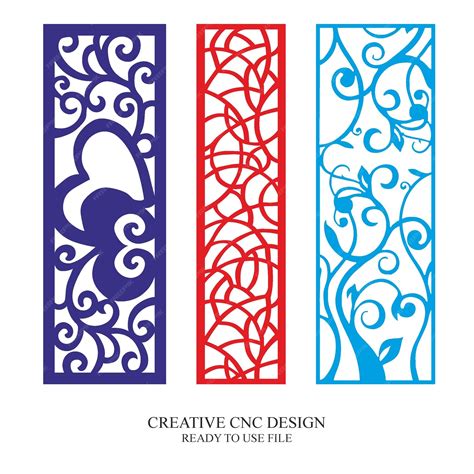Лазерная резка дверей Jali с ЧПУ Вектор шаблона дизайна Премиум векторы