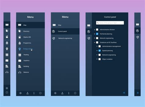 Side Navigation Menu For Ongoing Project Ui Ux By Jana Dubovskaja On