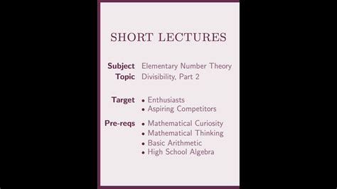 Divisibility Part 2 Youtube