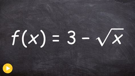 Square Root Function Domain And Range