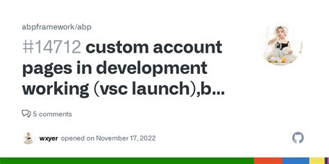 Custom Account Pages In Development Working Vsc Launchbut On Click Application Not Working