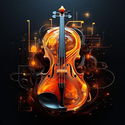 Premium Ai Image Abstract Violin