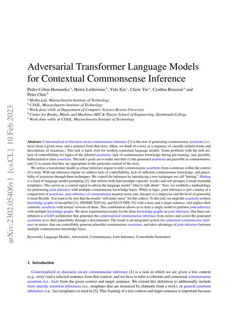 Pdf Adversarial Transformer Language Models For Contextual