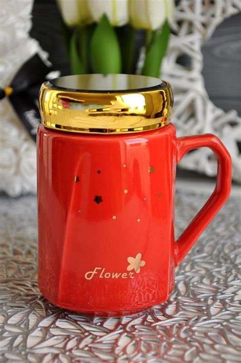 Керамическая чашка с термокрышкой — цена 384 грн в каталоге Чашки Купить товары для дома и быта