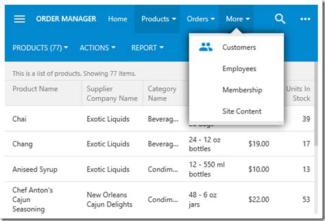 Customizing The Menu In Touch UI