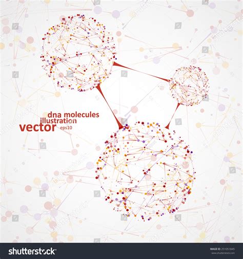Molecular Structure Network Connection Abstract Vector Stock Vector