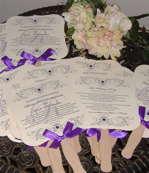Wedding Fans Wedding Fan Program Wedding Program By Wreathartist
