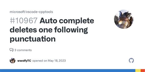 Auto Complete Deletes One Following Punctuation · Issue 10967