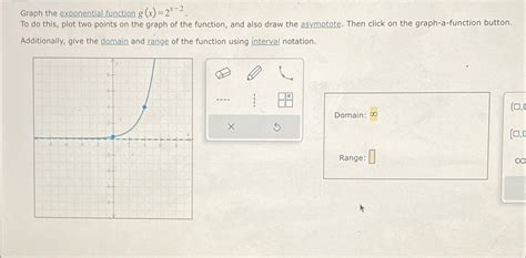 Solved Graph The Exponential Function G X 2x 2 To Do This Chegg