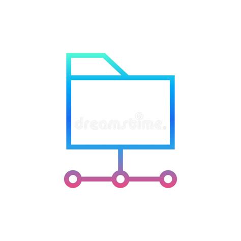 Data Sharing Line Vector Icon Hierarchical Structure Illustration