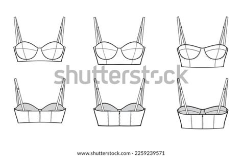 Bra Lingerie Fashion Flat Technical Drawing Stock Vector Royalty Free 2259239571 Shutterstock