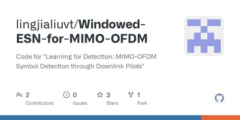 Github Lingjialiuvt Windowed Esn For Mimo Ofdm Code For Learning For Detection Mimo Ofdm