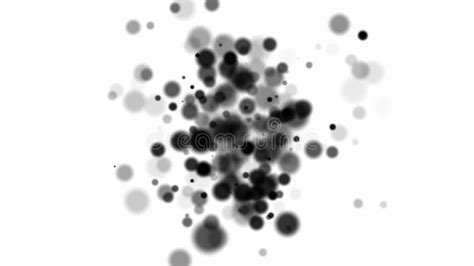 D Rendering Black Blurry Spots Create Bokeh Computer Generated Abstract Backdrop Stock