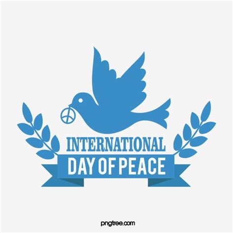 나뭇잎 배너 평화 비둘기 국제 평화의 날 크리 에이 티브 로고