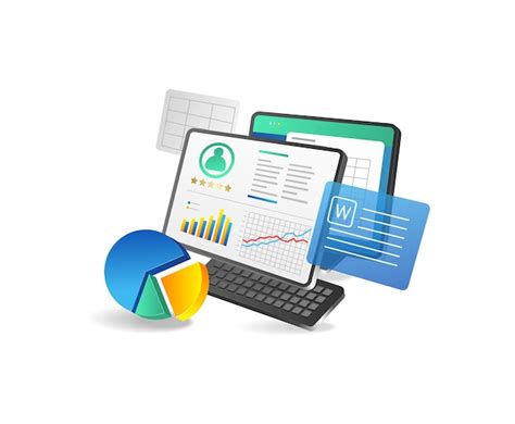 Premium Vector Illustration Of Data Analysis And Financial Report
