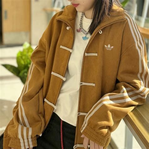 Adidas Chinese New Year Jacket Stylish Mustard Outerwear