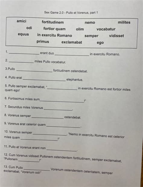Toda Lly Comprehensible Latin The Sex Game 20