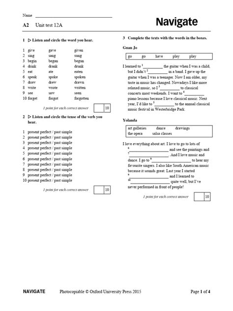Unit Test 12 Navigate Pdf