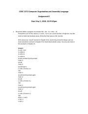 Assignment8 Docx COSC 2372 Computer Organization And Assembly