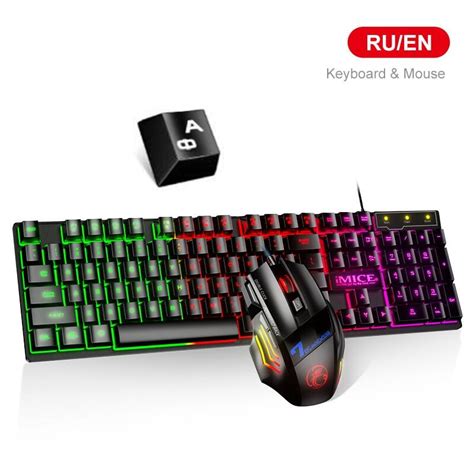 Gamer Keyboard And Mouse Pc Gaming Keyboard Rgb Backlit Keyboard Rubber