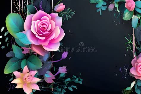 Floral Wedding Invitation Card Save The Date Thank You Rsvp Table Label Tage Template Stock