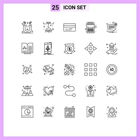 Set Of 25 Modern Ui Icons Symbols Signs For Mail Alert Back