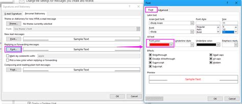 在outlook中回复或转发电子邮件时如何更改字体颜色？