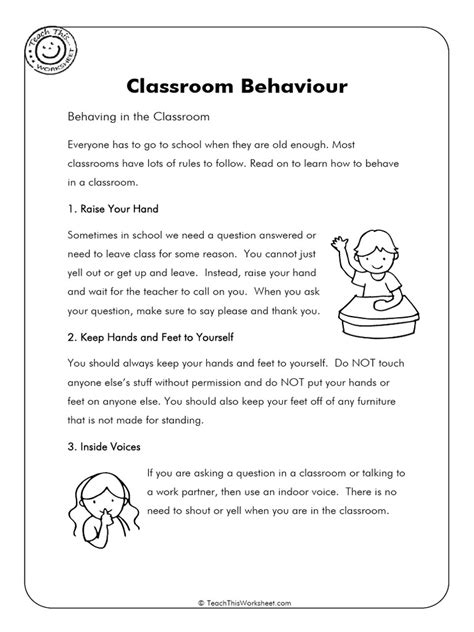 Classroom Behaviour 2pg Pdf