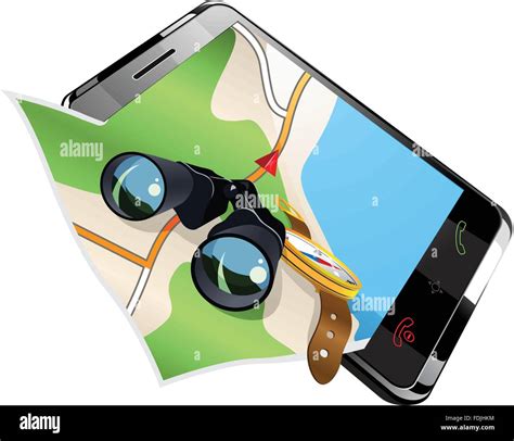 Navigation On Smart Phone Vector Illustration Stock Vector Image Art Alamy