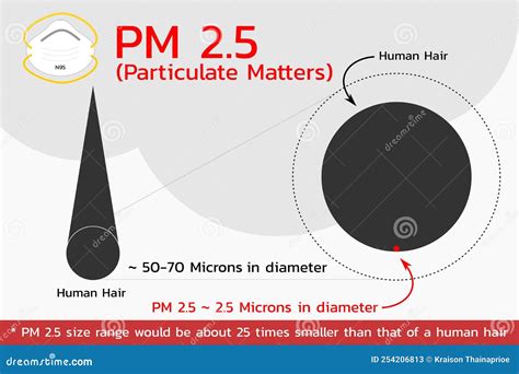 Particulate Matter 25 Microns Vector Stock Vector Illustration Of