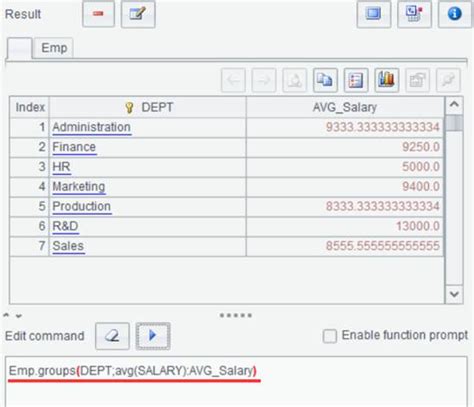 Edit Result Result Esproc Spl Command Executor Manual