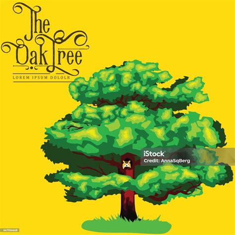 녹색 잔디 벡터 일러스트 레이 션에 배경 아이콘 분기와 야외 공원에 만화 고립 된 오크 여름 나무 Leafs 0명에 대한 스톡 벡터 아트 및 기타 이미지 Istock
