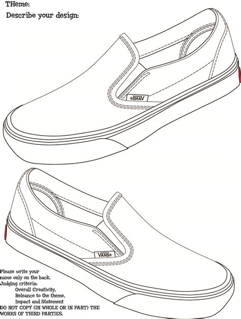 Vans Shoe Template Vans Shoe Template
