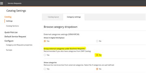 Bmc Helix Digital Workplace Hide Business Requests In The Browse Categories Menu Knowledge
