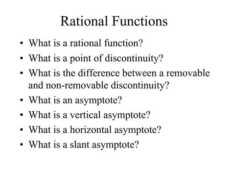 PPT Rational Functions PowerPoint Presentation Free Download ID