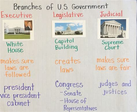 3 Branches Of Government Chart